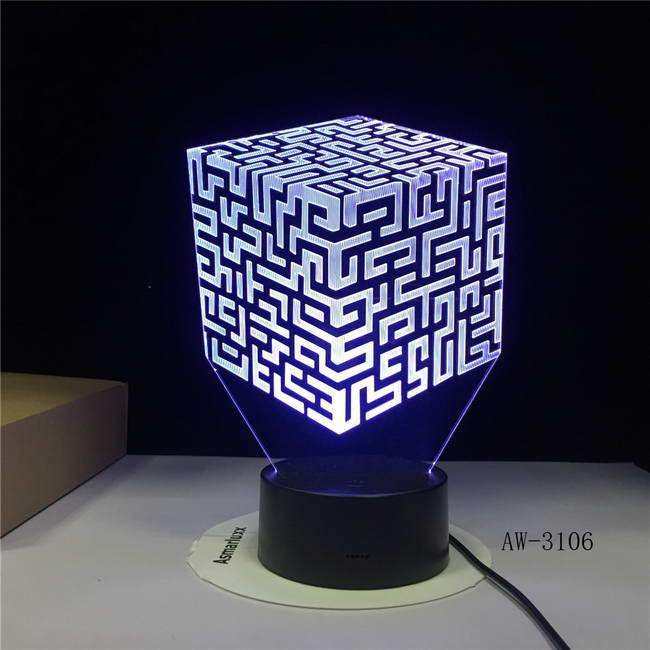 Cube Maze 3D Illusion Lamp - The Original 3D Lamp