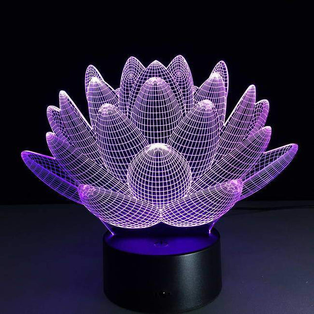 Lotus 3D Illusion Lamp - The Original 3D Lamp – The Original Moon Lamp